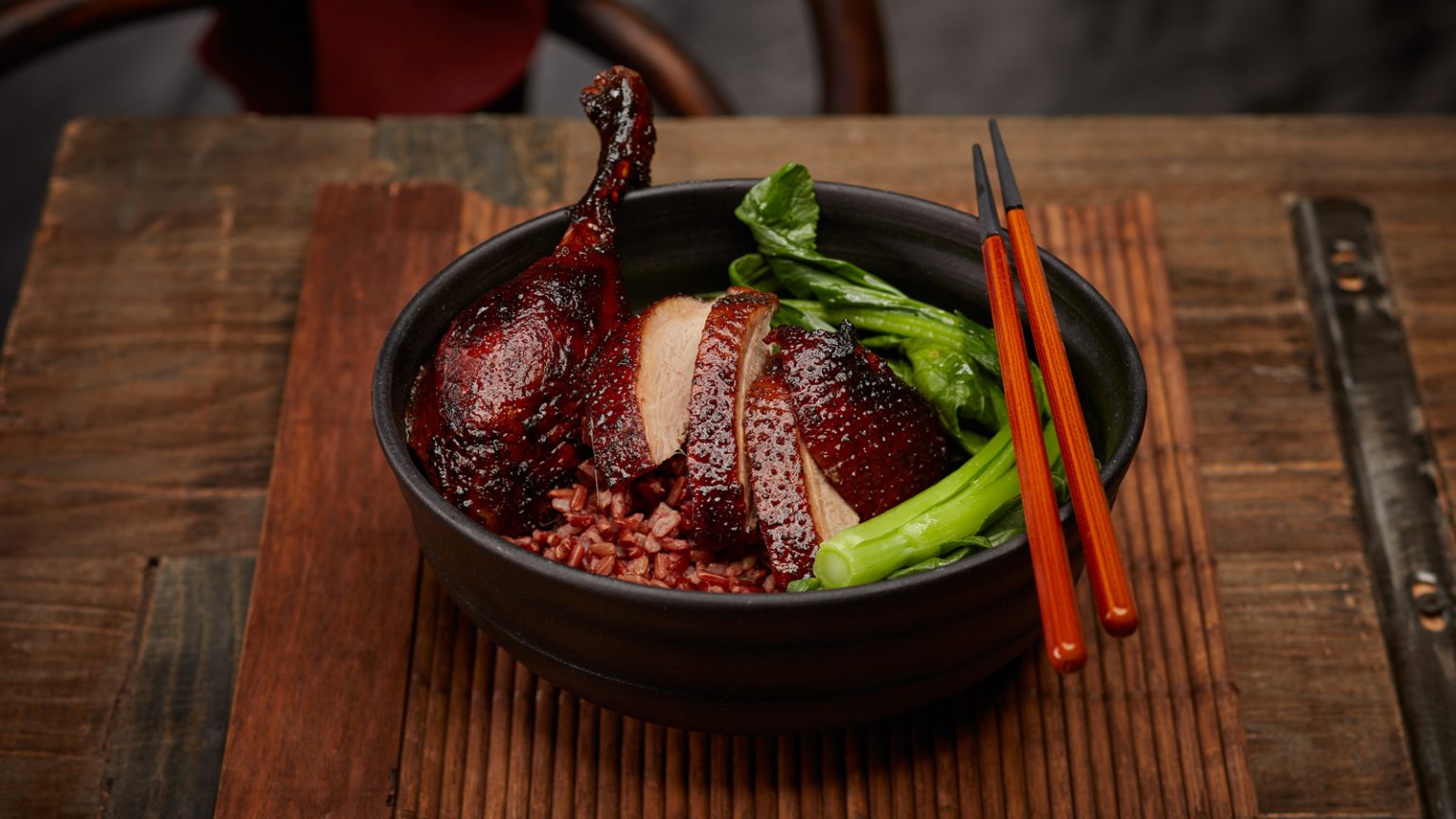 Twice Cooked Duck with Steamed Asian Greens and Red Rice | The Neff Kitchen