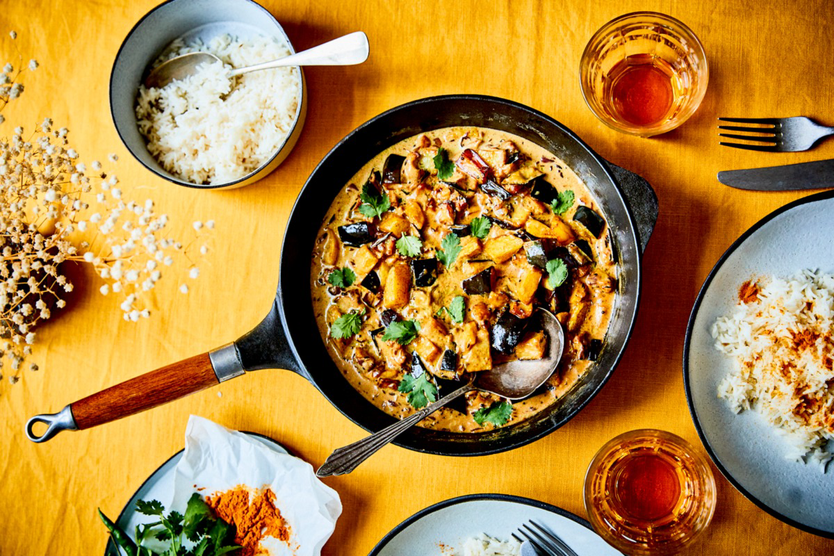 Eggplant in Coconut Mustard Curry | The Neff Kitchen