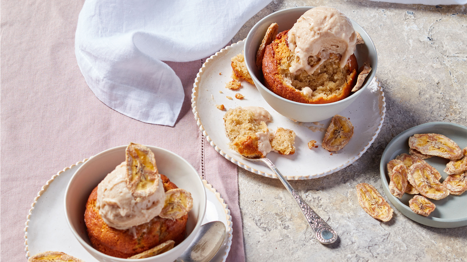 Banana Puddings with Easy Banana Ice Cream | The Neff Kitchen