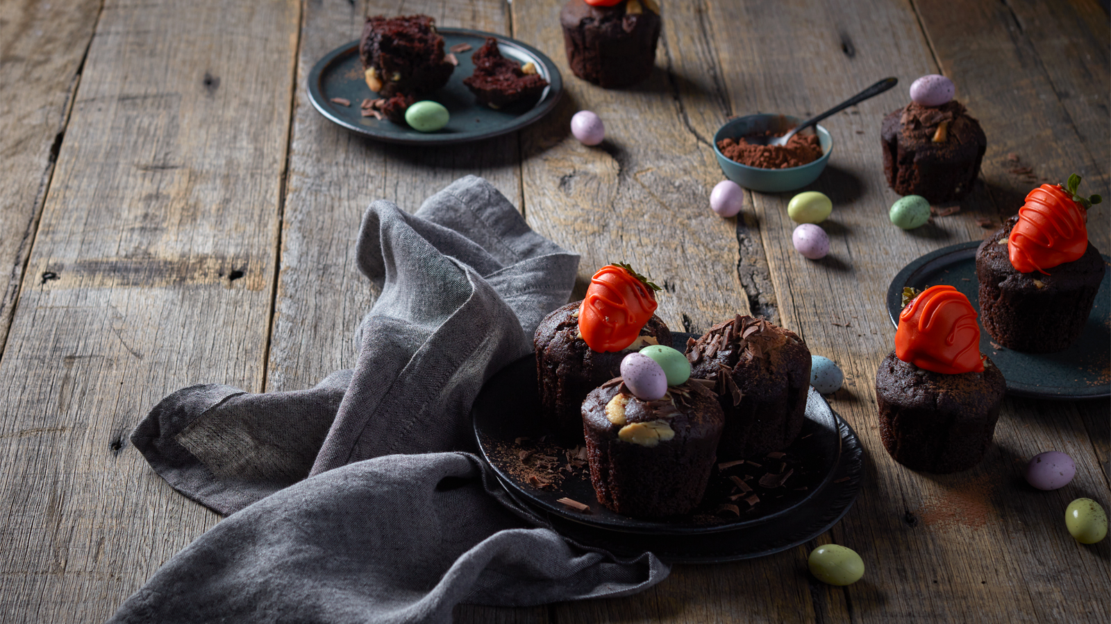 Triple chocolate Easter muffins | The Neff Kitchen