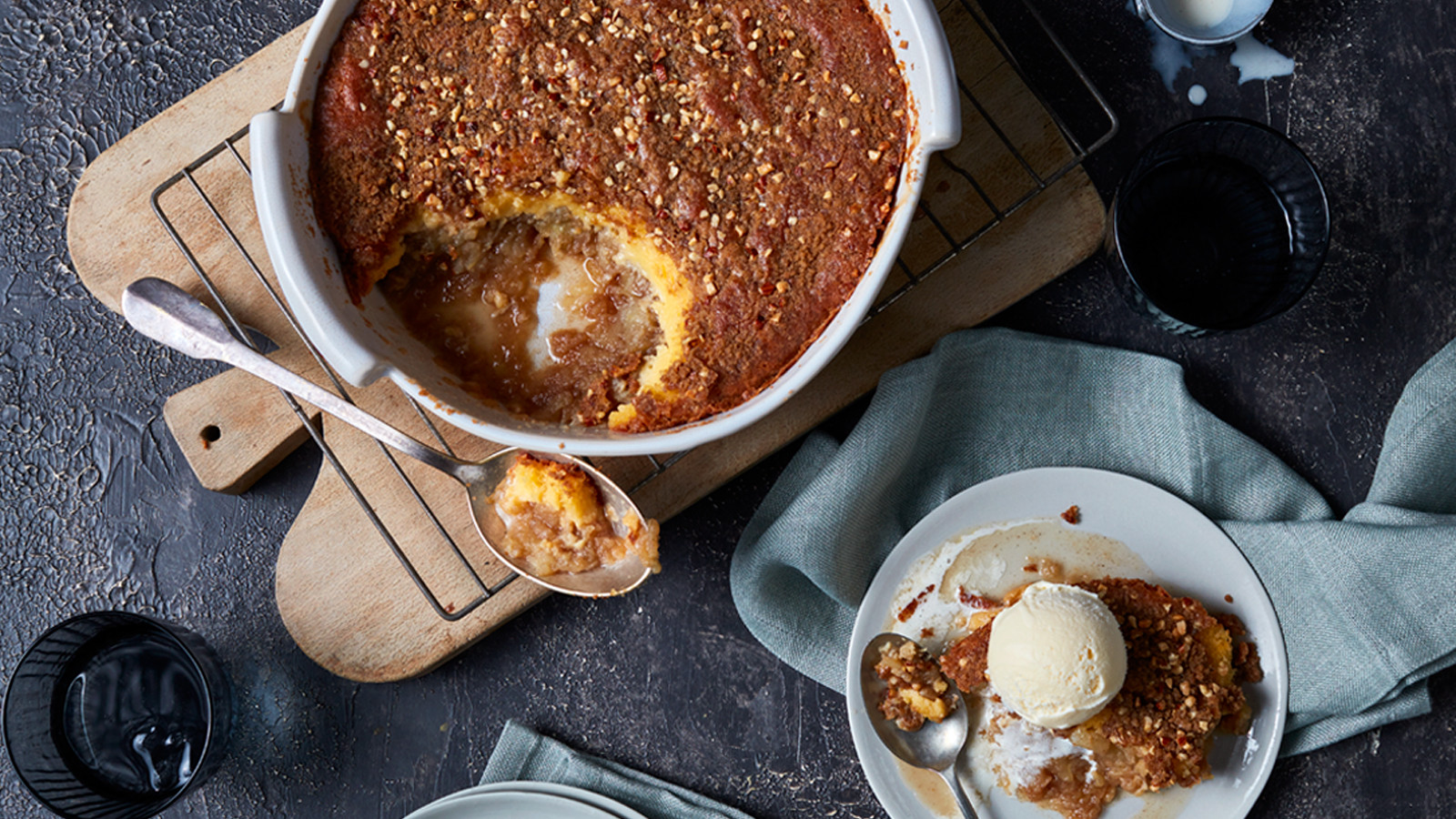 Apple Streusel Impossible Pie | The Neff Kitchen