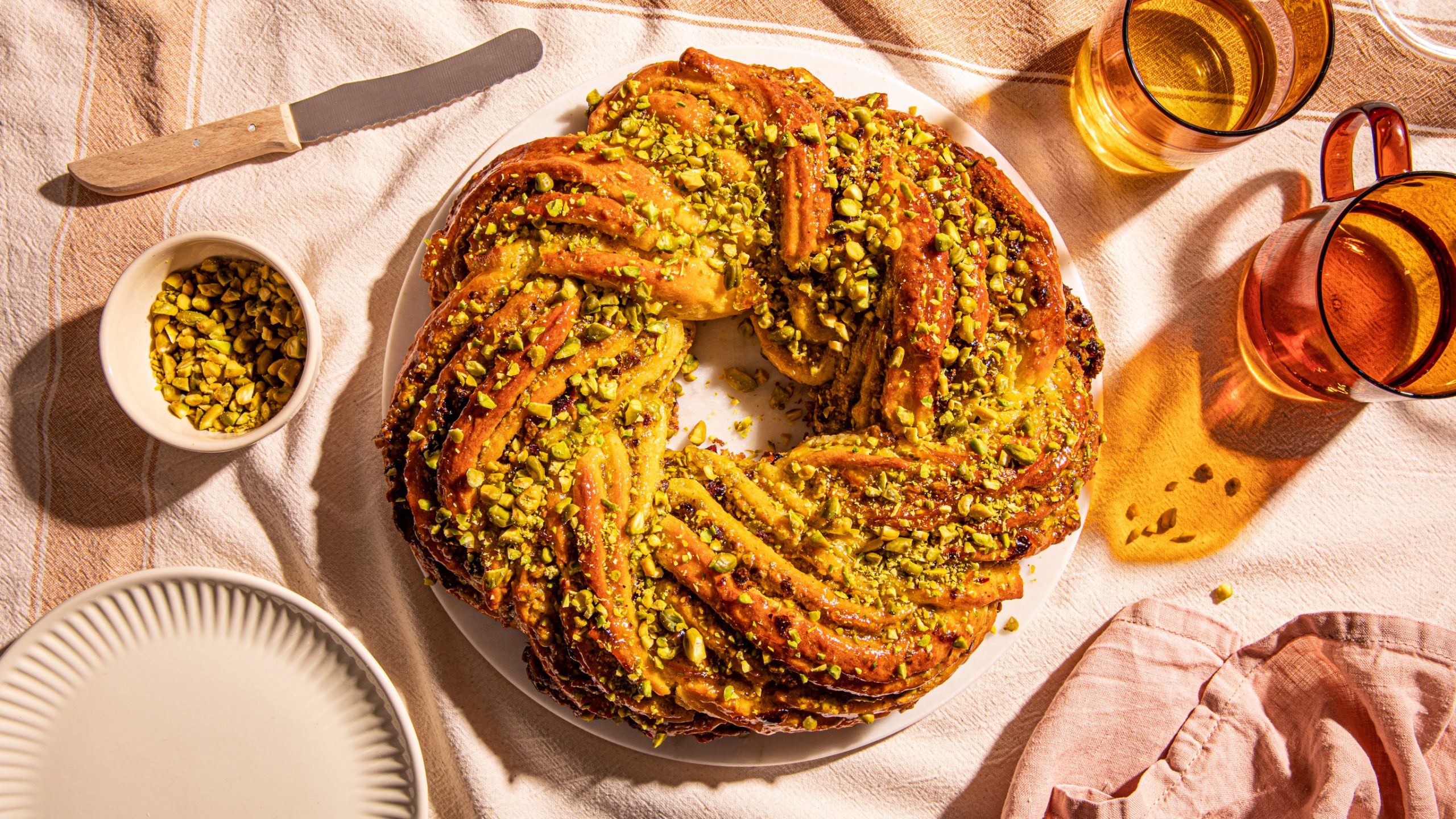 Braided Easter Bread with Pistachio and Cranberry Filling | The Neff Kitchen