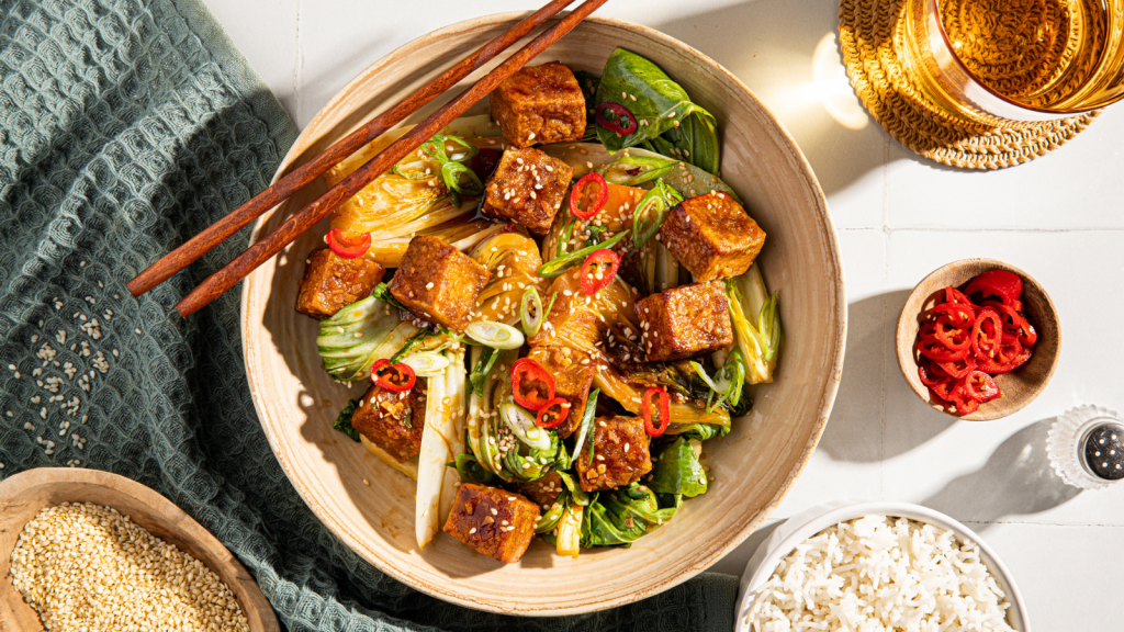 Crispy Air Fryer Tofu and Bok Choy Stir-Fry | The Neff Kitchen